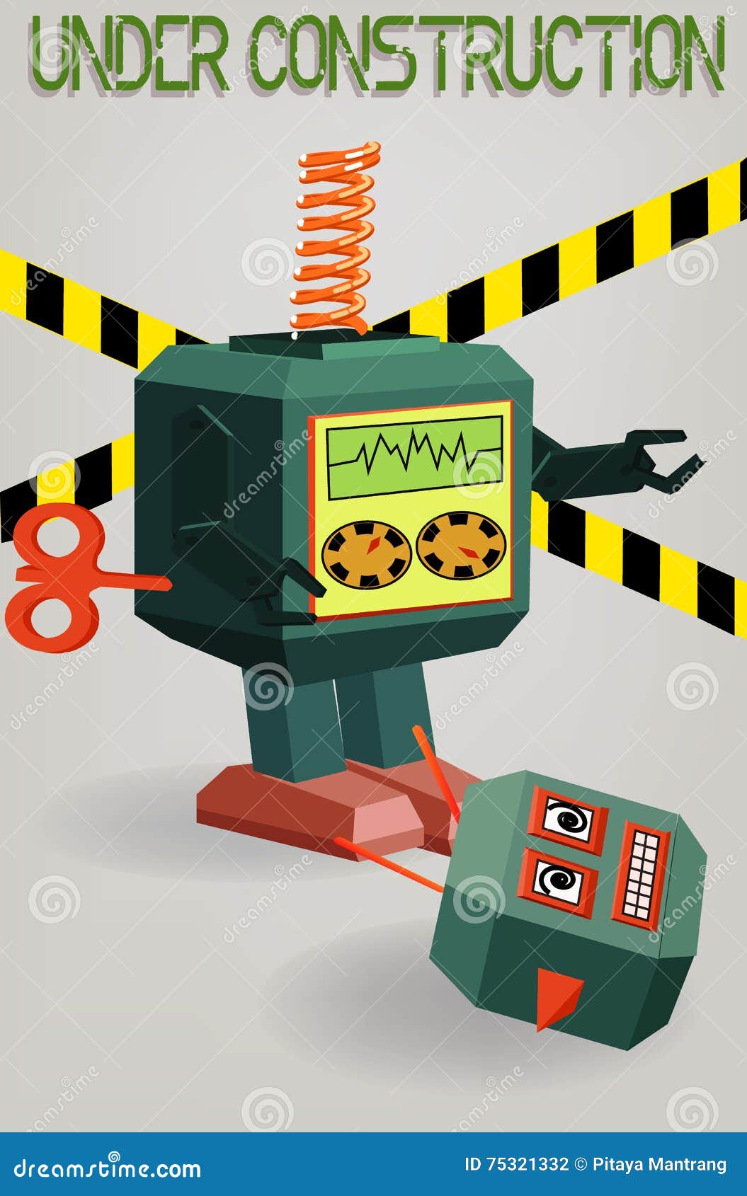 Vector Robot Under Construction Concept Eps 10 File Stock Vector ...