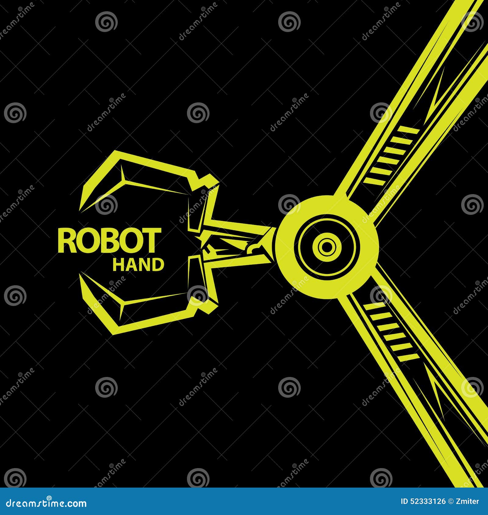 Vector Robotachtig Wapensymbool Robothand En Vlinder Vector Illustratie ...