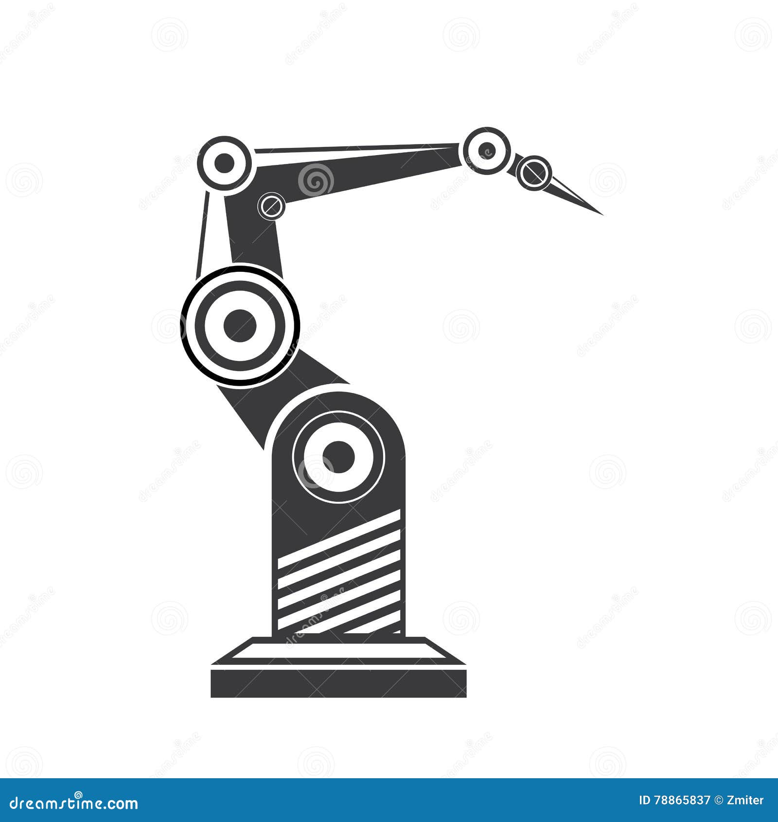 Vector Robotic Arm Symbol. Robot Hand Stock Vector - Illustration of ...