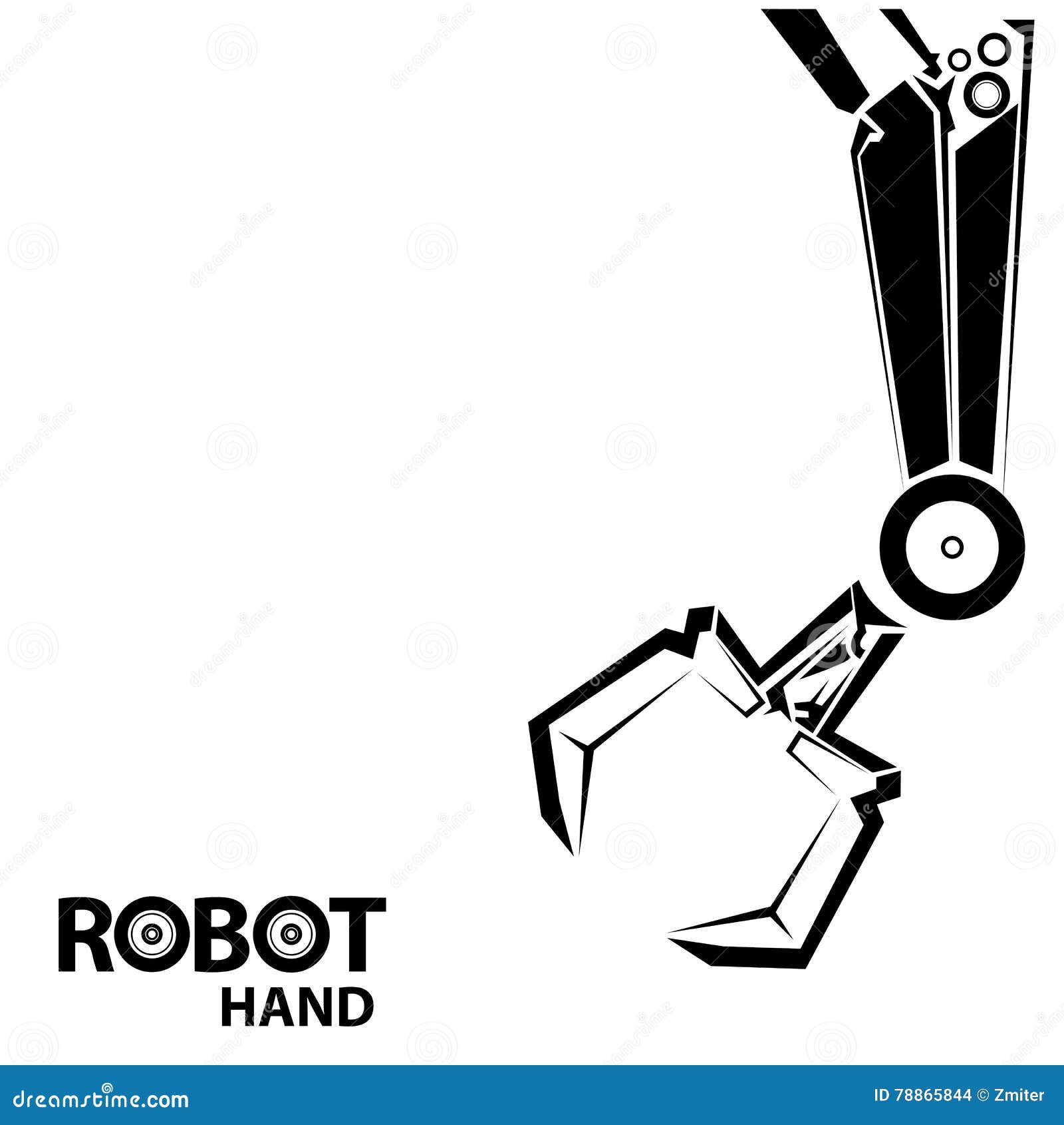 Vector Robotic Arm Symbol. Robot Hand Stock Vector - Illustration of ...