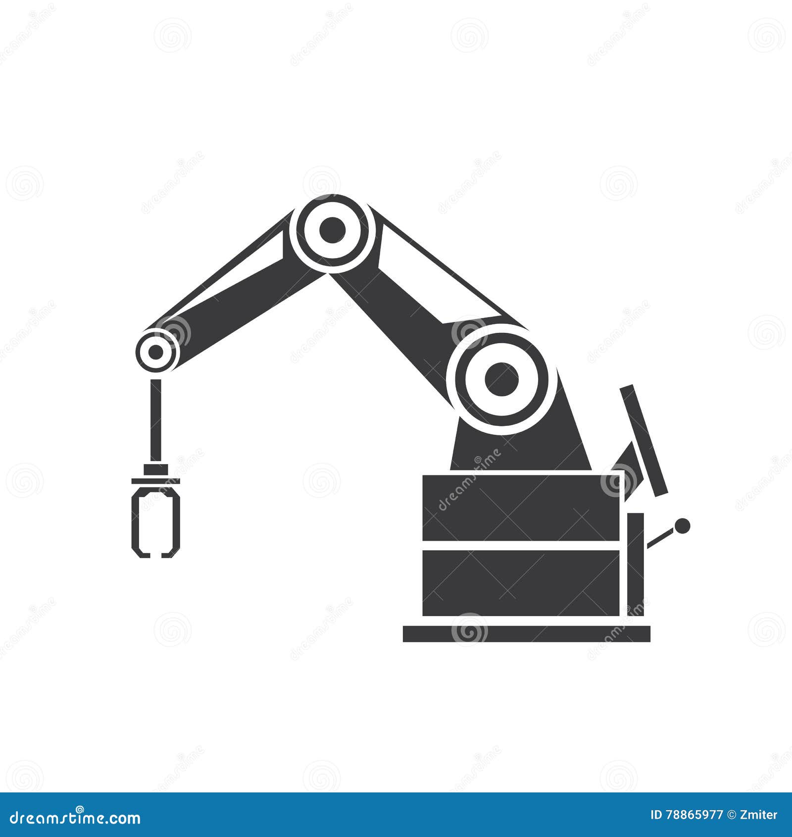 Vector Robotic Arm Symbol. Robot Hand Stock Vector - Illustration of ...