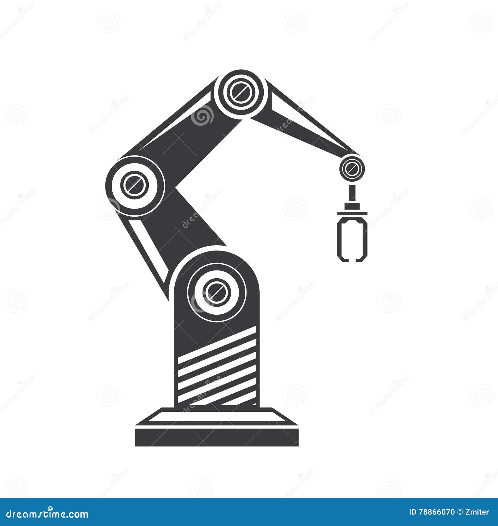 Vector Robotic Arm Symbol. Robot Hand Stock Vector - Illustration of ...