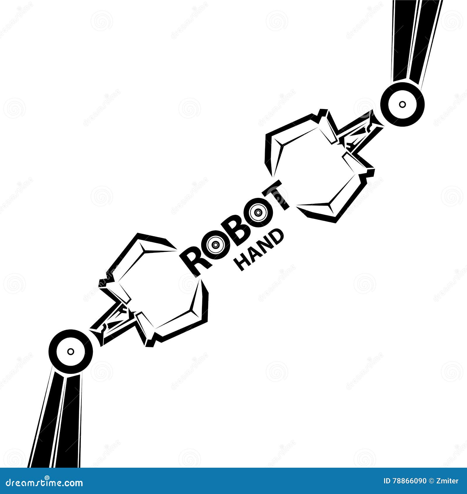 Vector Robotic Arm Symbol. Robot Hand Stock Vector - Illustration of ...