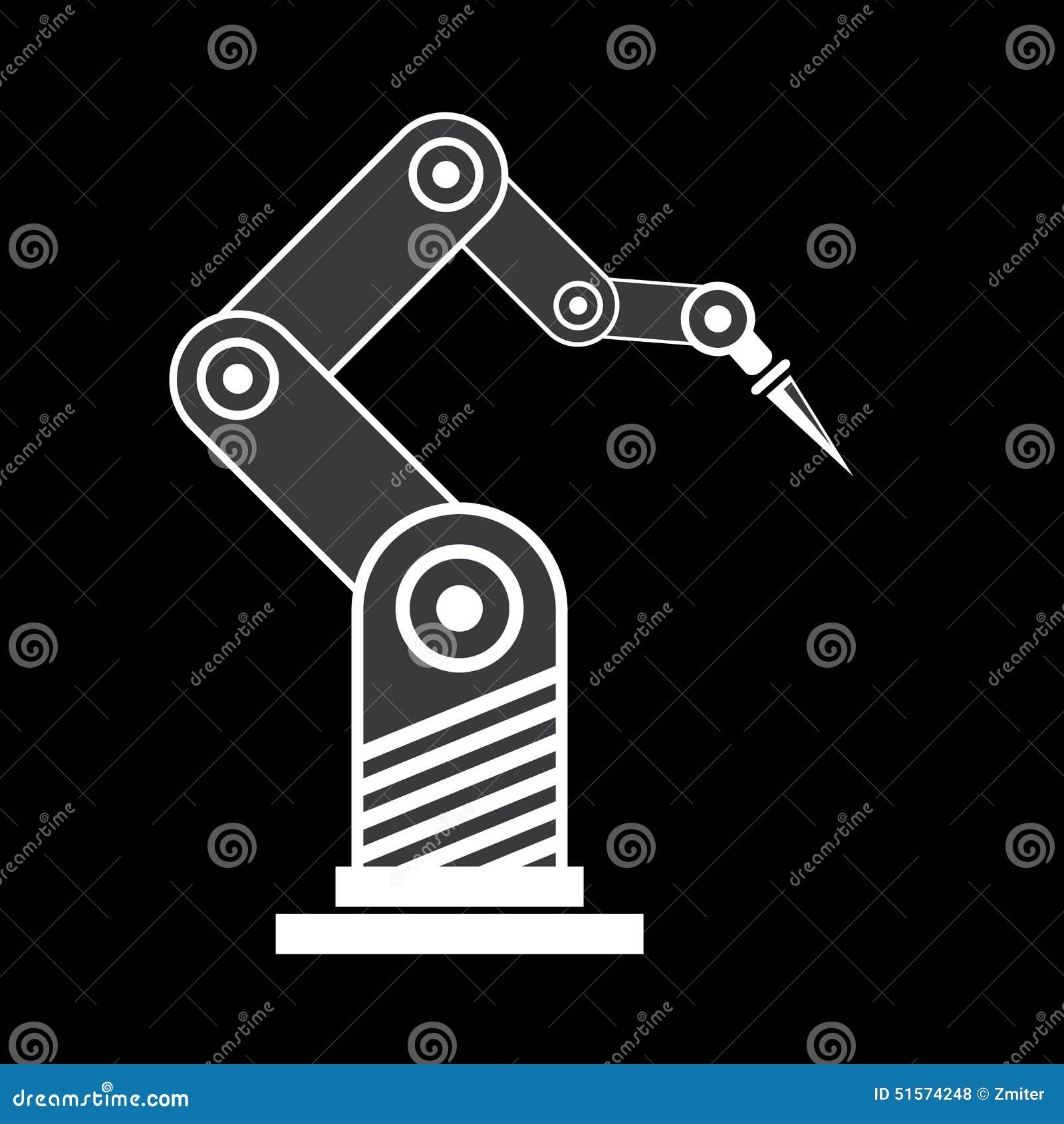 Vector Robotic Arm Symbol. Robot Hand Stock Vector - Illustration of ...