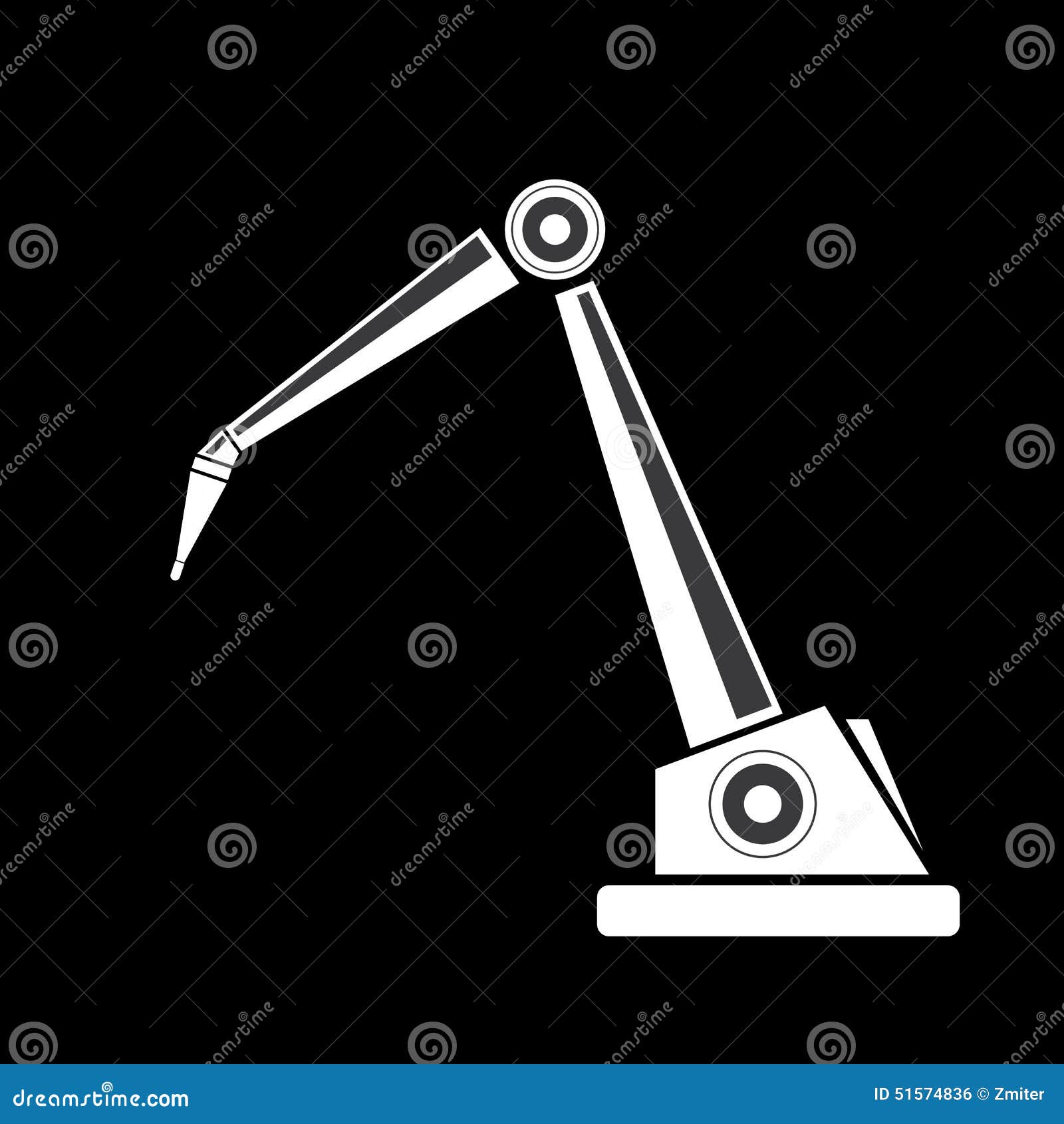 Vector Robotic Arm Symbol. Robot Hand Stock Vector - Illustration of ...