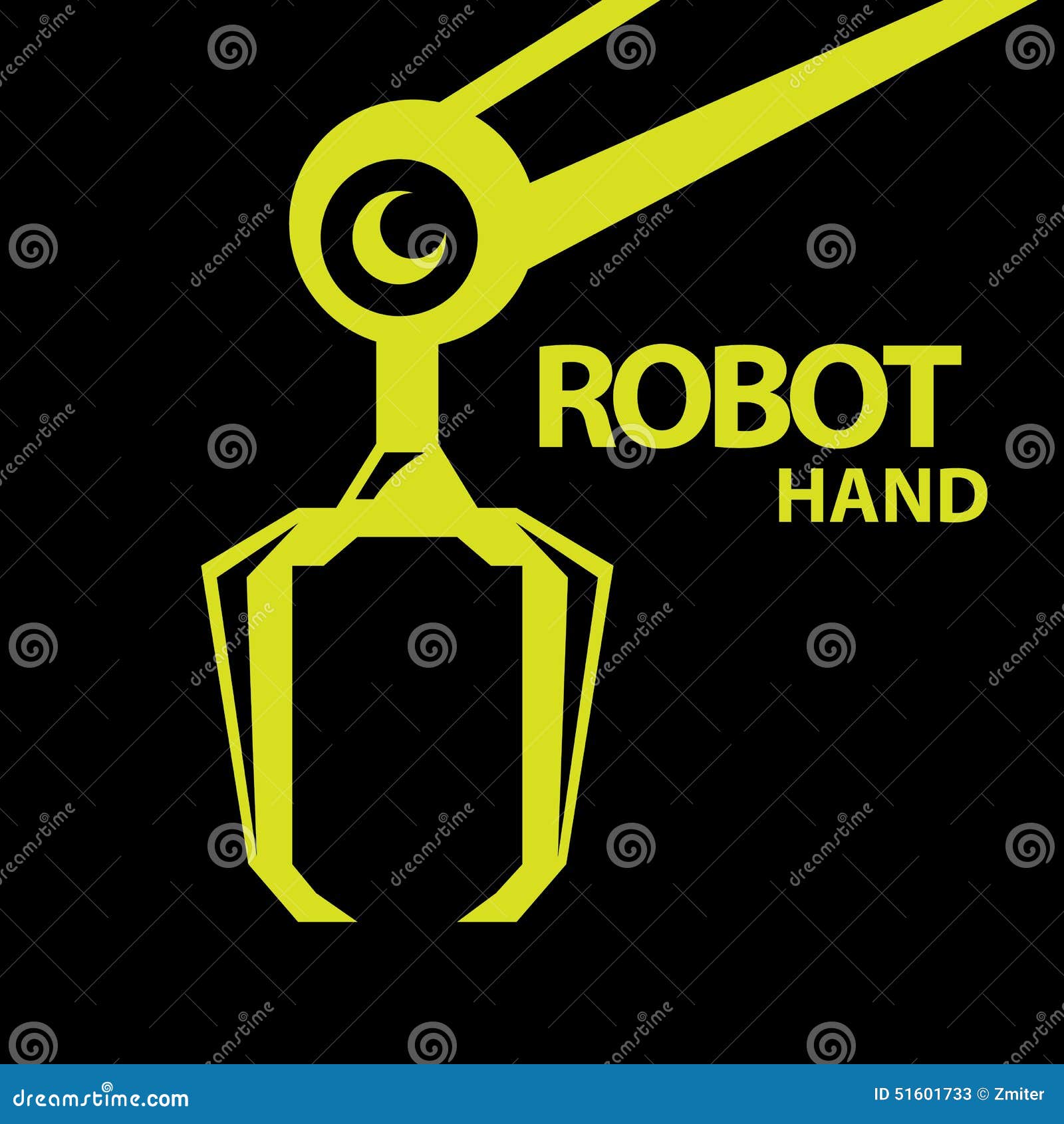 Vector Robotic Arm Symbol. Robot Hand Stock Vector - Illustration of ...