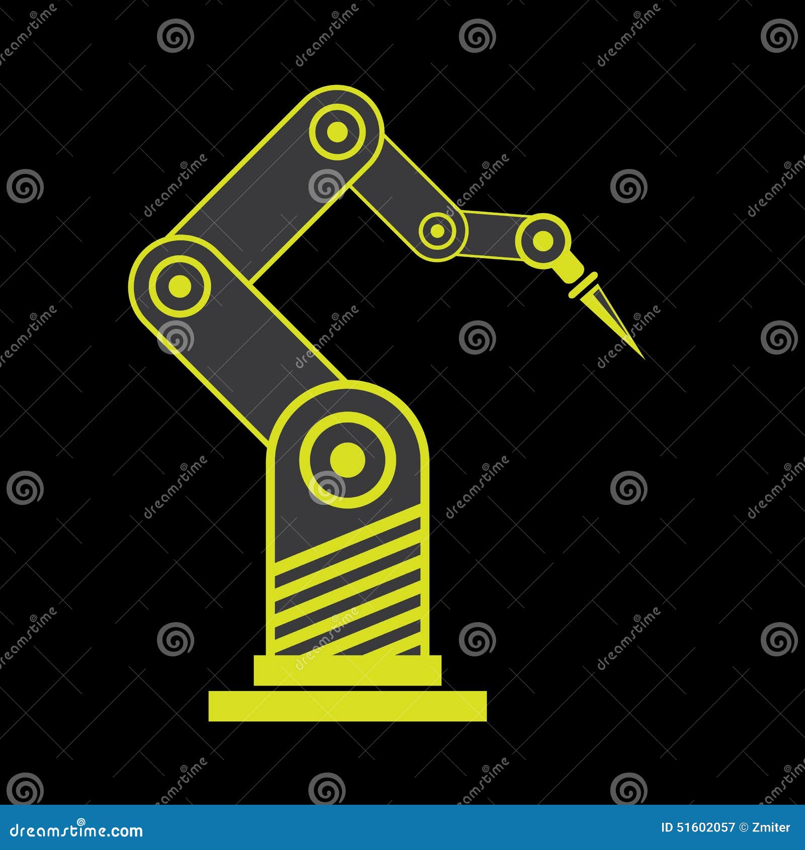 Vector Robotic Arm Symbol. Robot Hand Stock Vector - Illustration of ...
