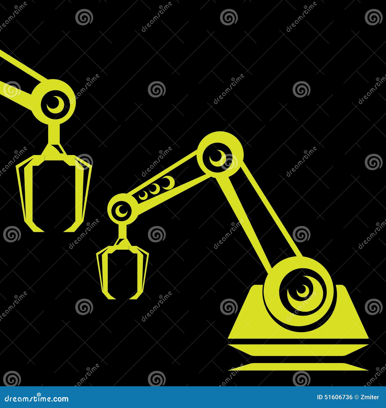 Vector Robotic Arm Symbol. Robot Hand Stock Vector - Illustration of ...