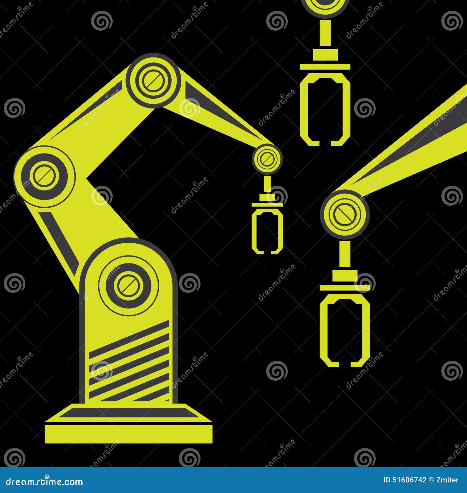 Vector Robotic Arm Symbol. Robot Hand Stock Vector - Illustration of ...