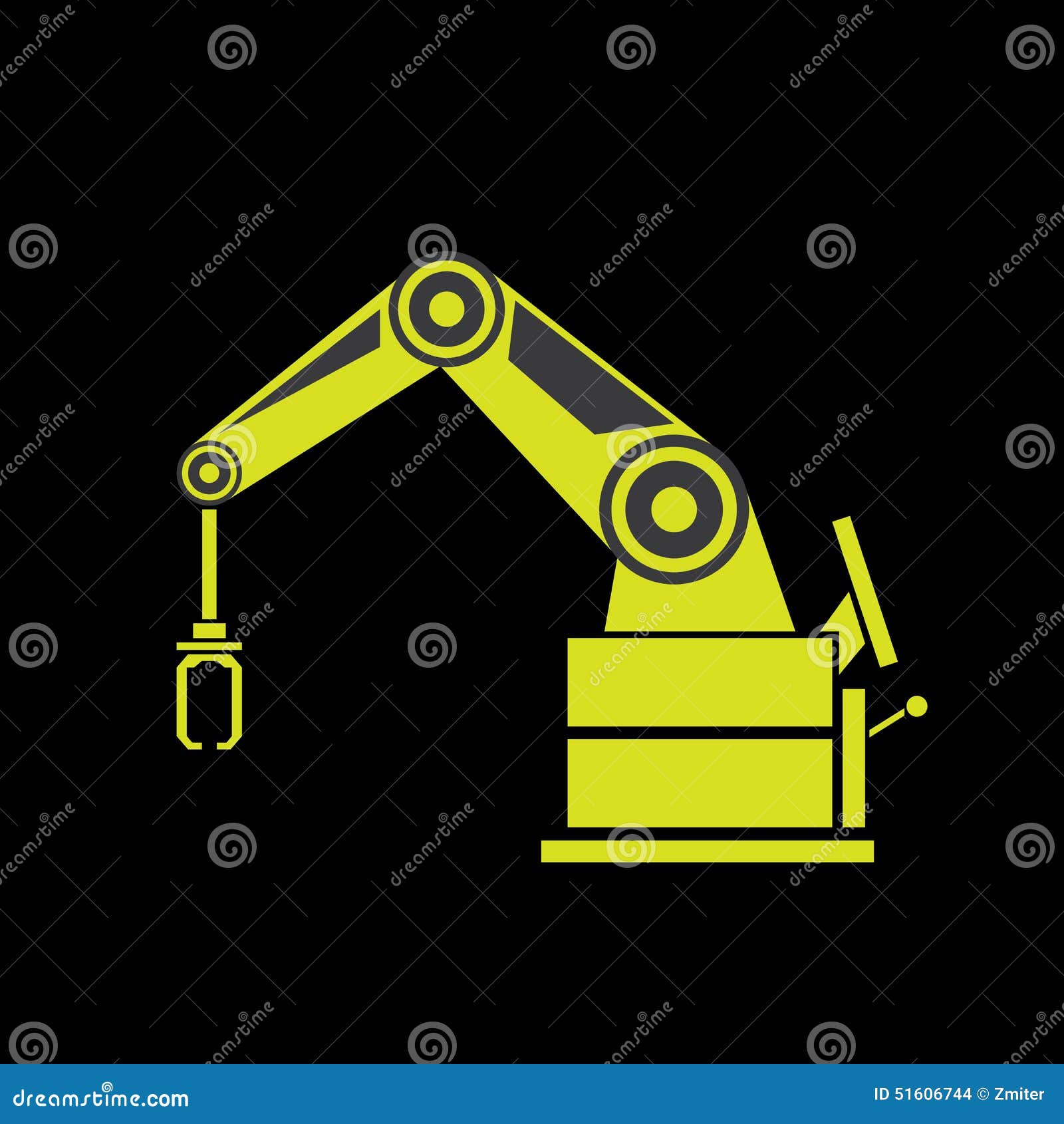 Vector Robotic Arm Symbol. Robot Hand Stock Vector - Illustration of ...