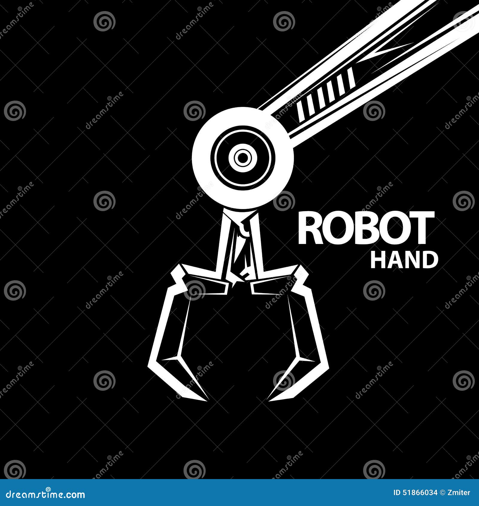 Vector Robotic Arm Symbol. Robot Hand Stock Vector - Illustration of ...