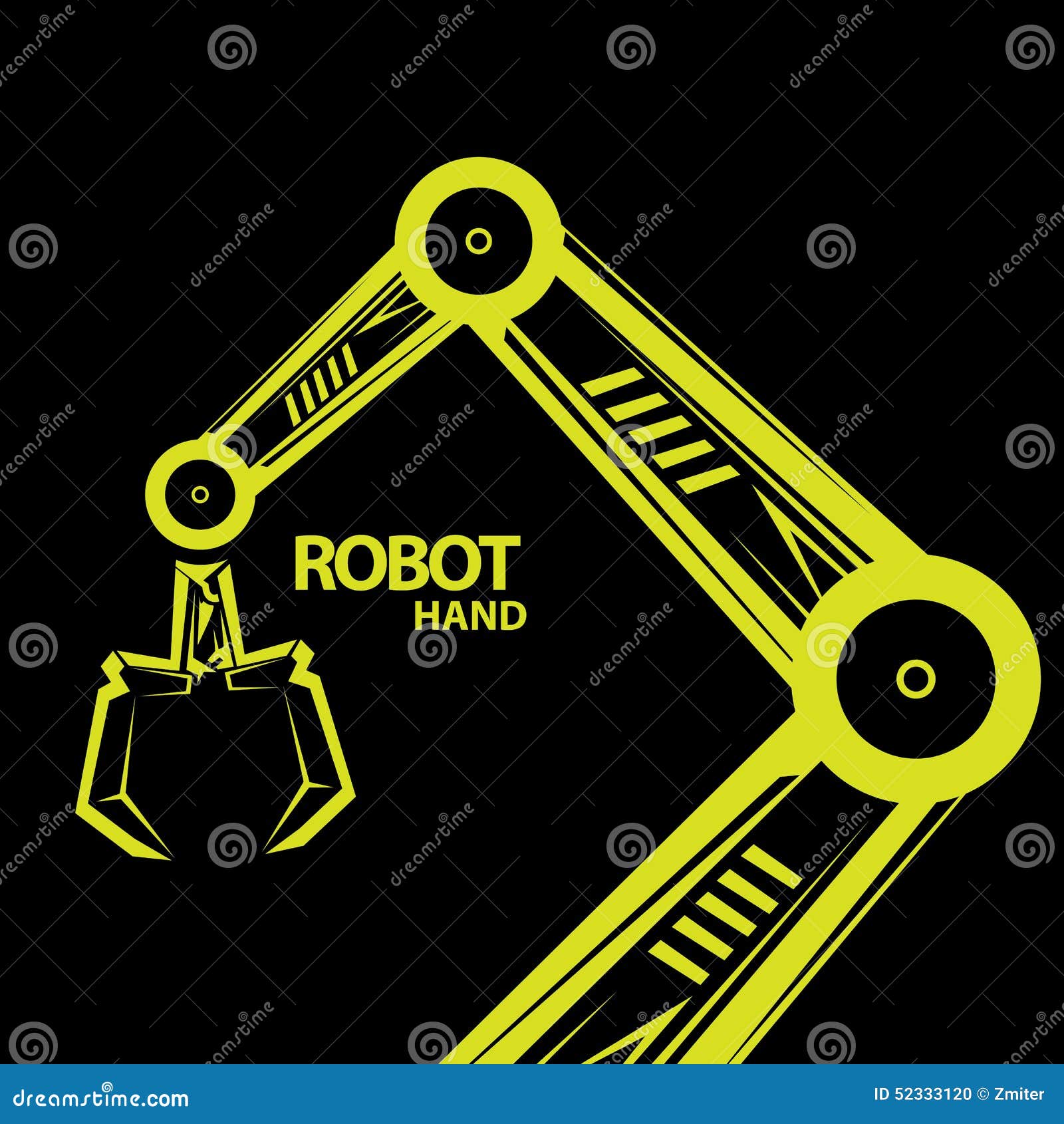 Vector Robotic Arm Symbol. Robot Hand Stock Vector - Illustration of ...