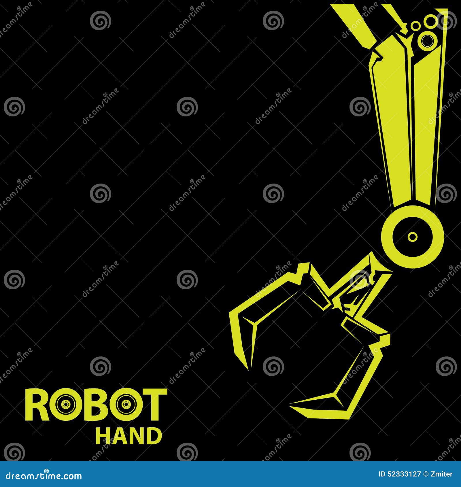 Vector Robotic Arm Symbol. Robot Hand Stock Vector - Illustration of ...