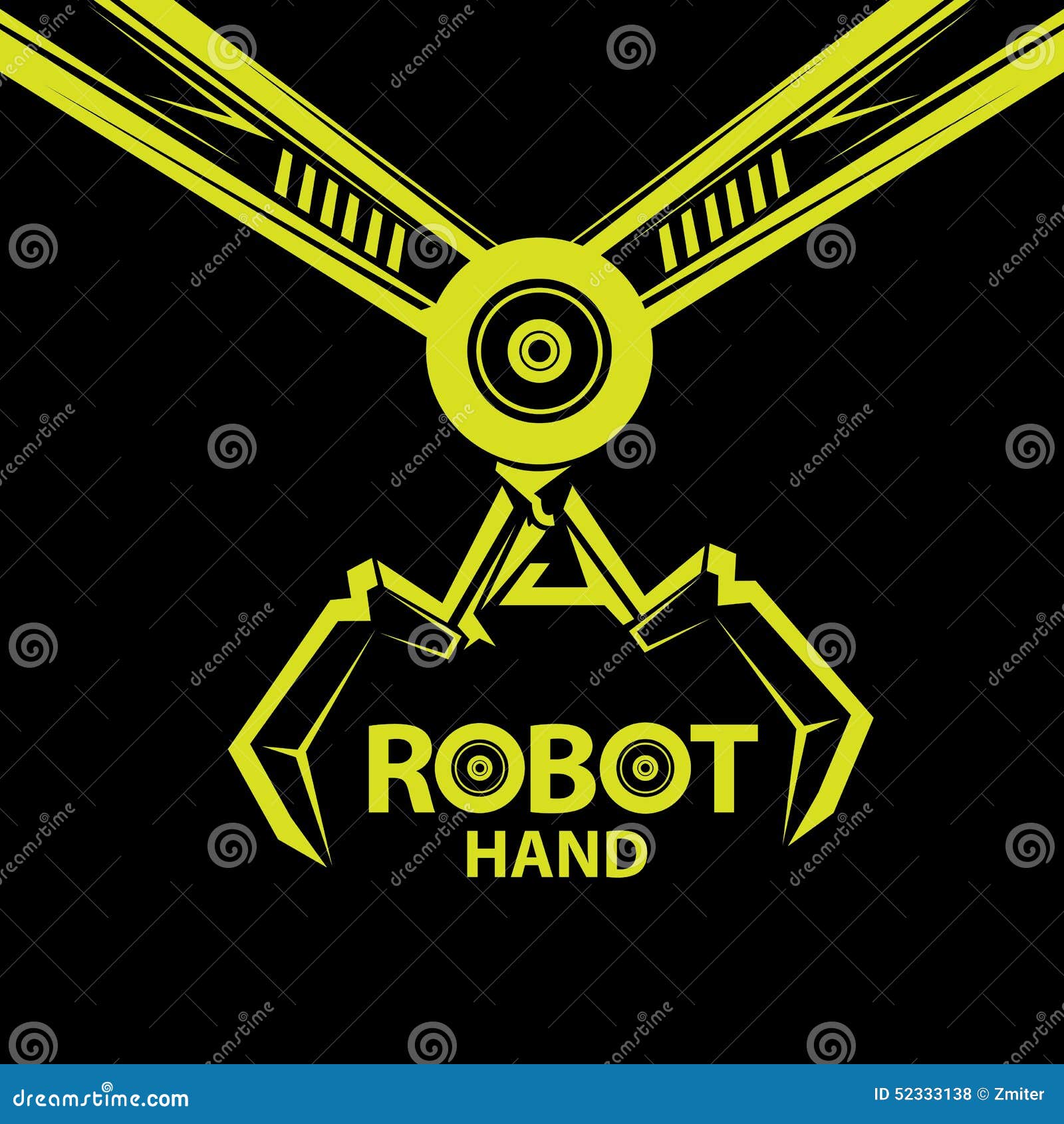 Vector Robotic Arm Symbol. Robot Hand Stock Vector - Illustration of ...