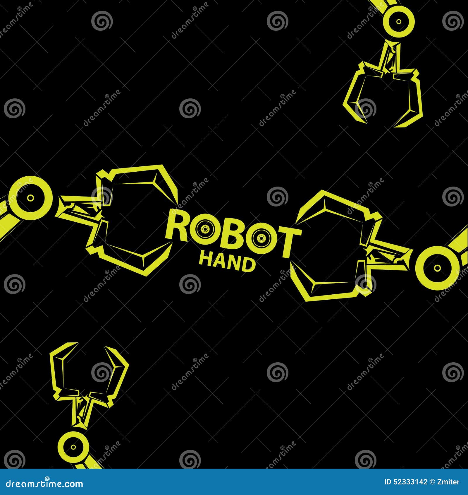Vector Robotic Arm Symbol. Robot Hand Stock Vector - Illustration of ...