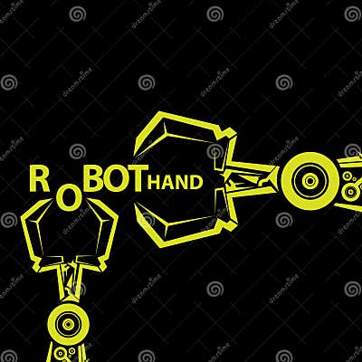 Vector Robotic Arm Symbol. Robot Hand Stock Vector - Illustration of ...