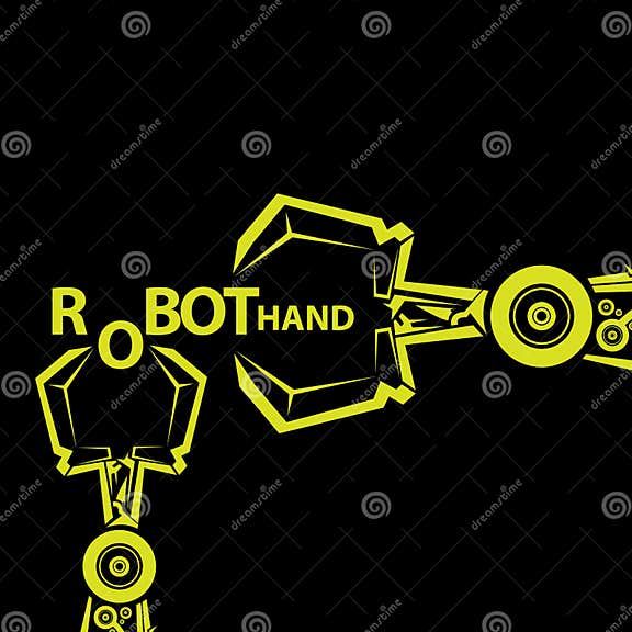 Vector Robotic Arm Symbol. Robot Hand Stock Vector - Illustration of ...