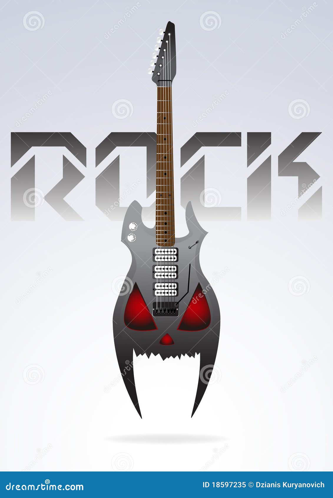 Vector Rock Guitar Background Royalty Free Stock Photo - Image: 18597235