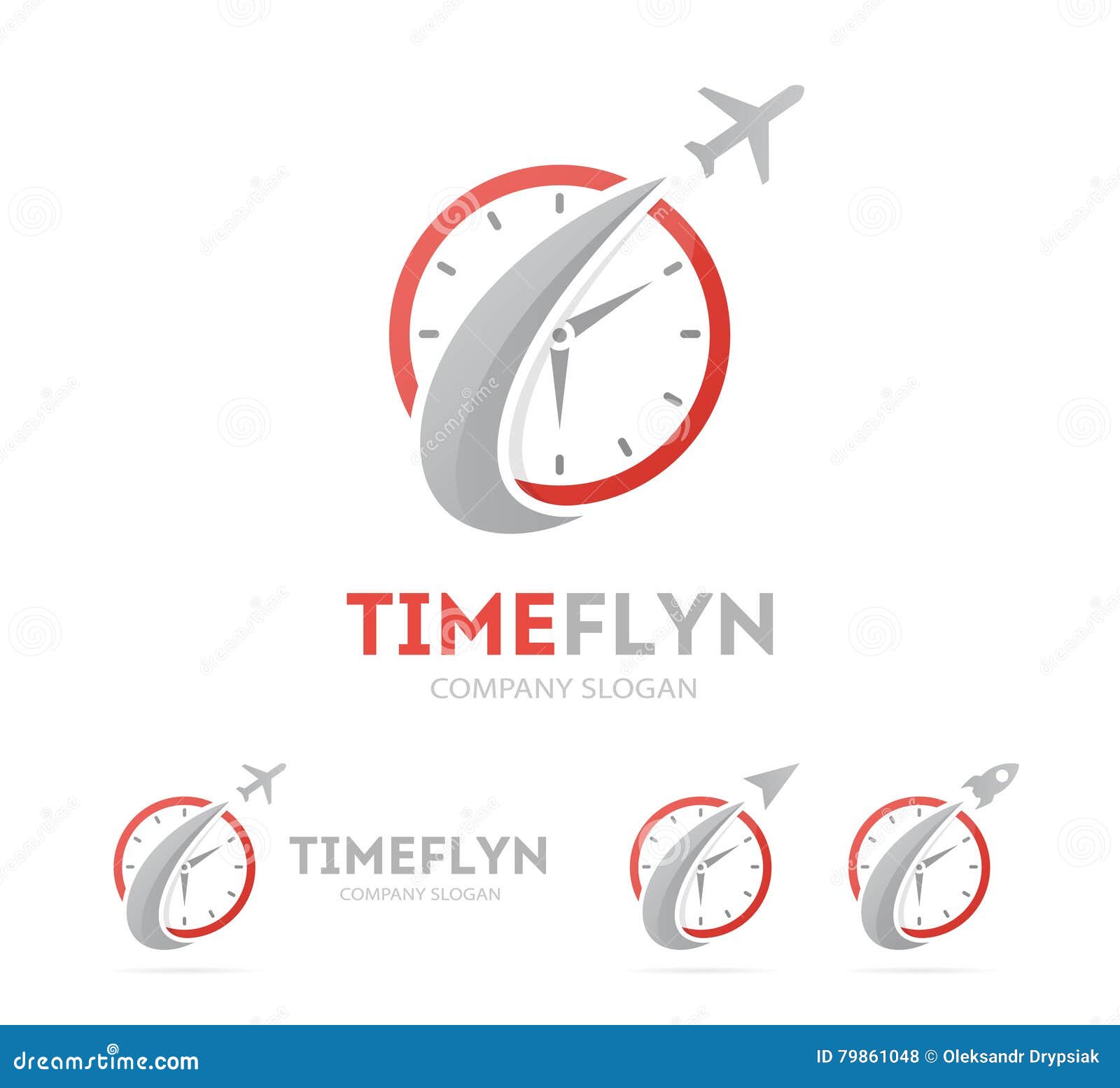 Vector of Rocket and Clock Logo Combination. Airplane and Timer Symbol ...
