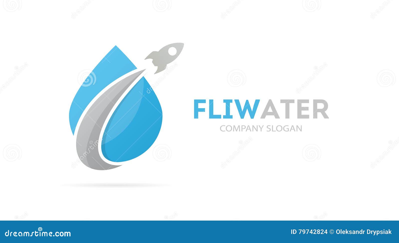 Vector of Rocket and Drop Logo Combination. Airplane and Aqua Symbol or ...