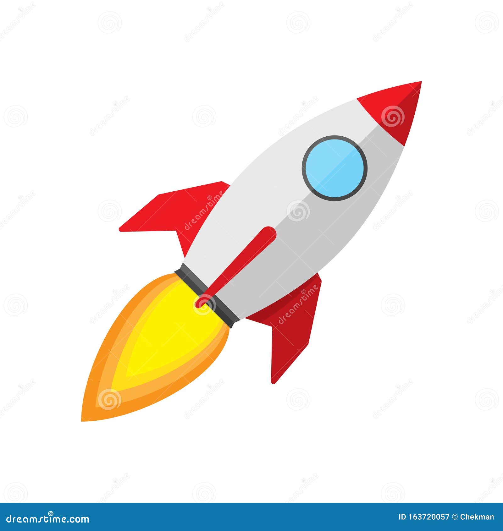 Vector Rocket icon stock illustration. Illustration of technology ...