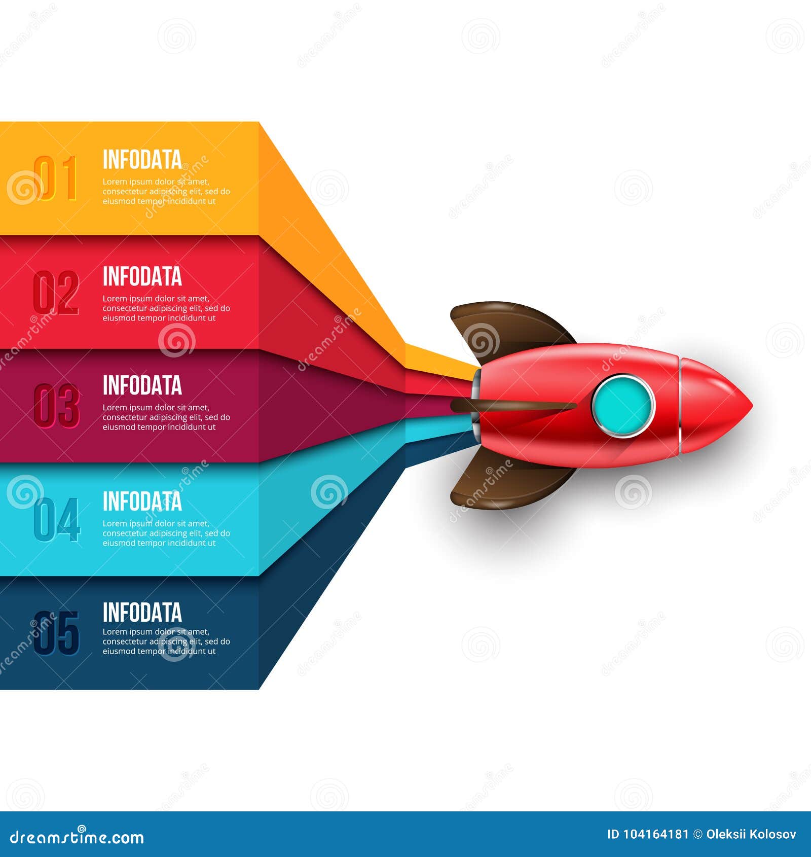 Vector Rocket Infographic. Startup Visualization. Stock Vector ...