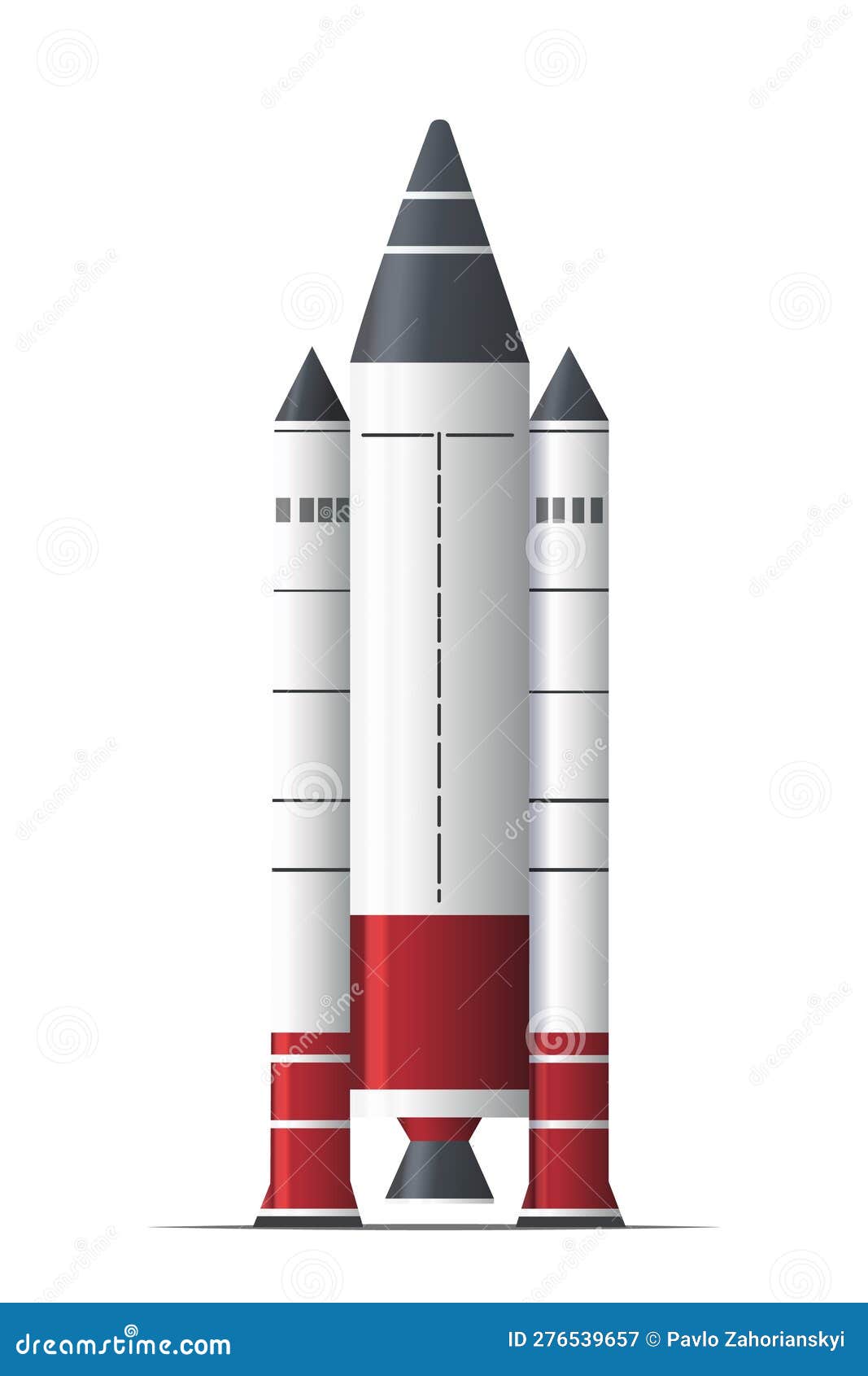 Vector Rocket Space Ship, Isolated Vector Illustration. Simple Retro ...