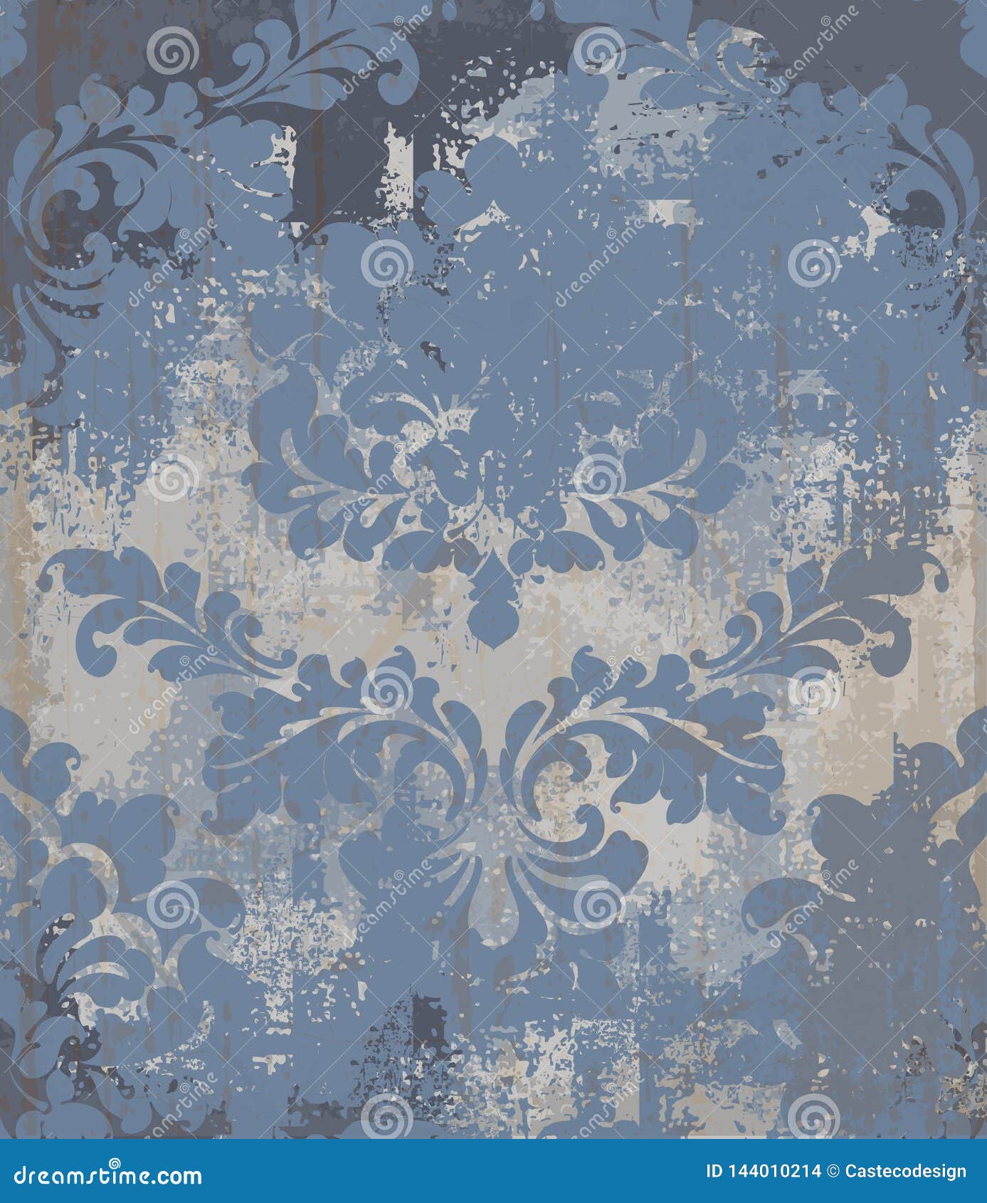 Rococo Pattern Texture Vector. Floral Ornament Decoration. Royal Ements ...