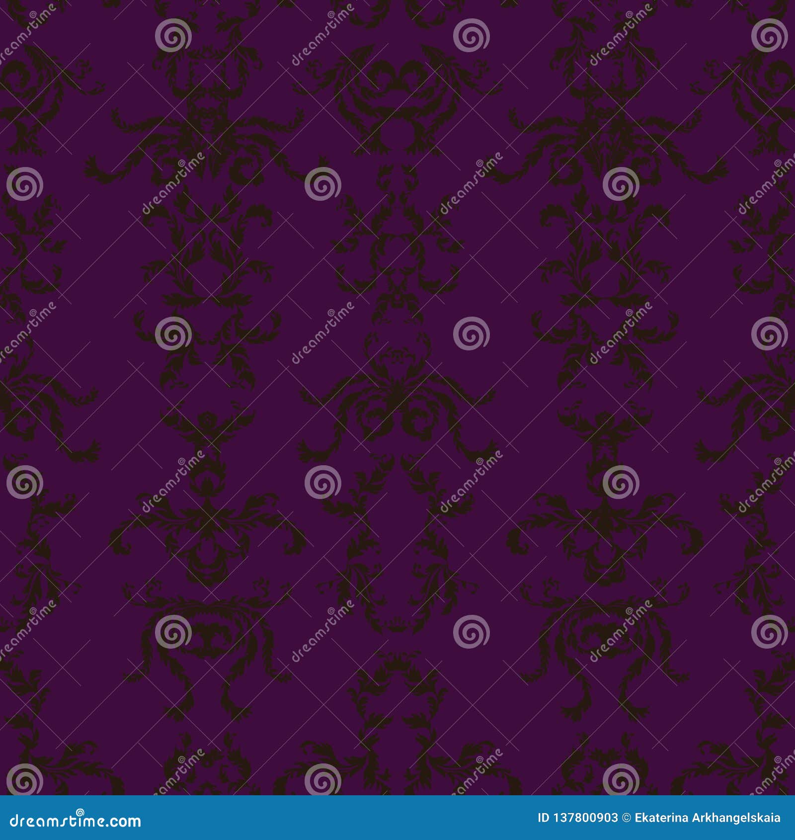 Vector Rococo Seamless Pattern Stock Vector - Illustration of ornament ...