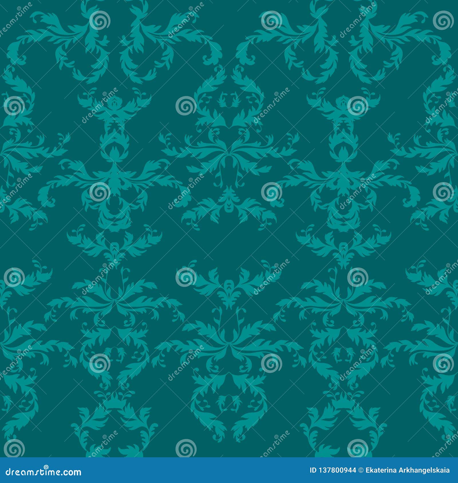 Vector Rococo Seamless Pattern Stock Vector - Illustration of curtains ...