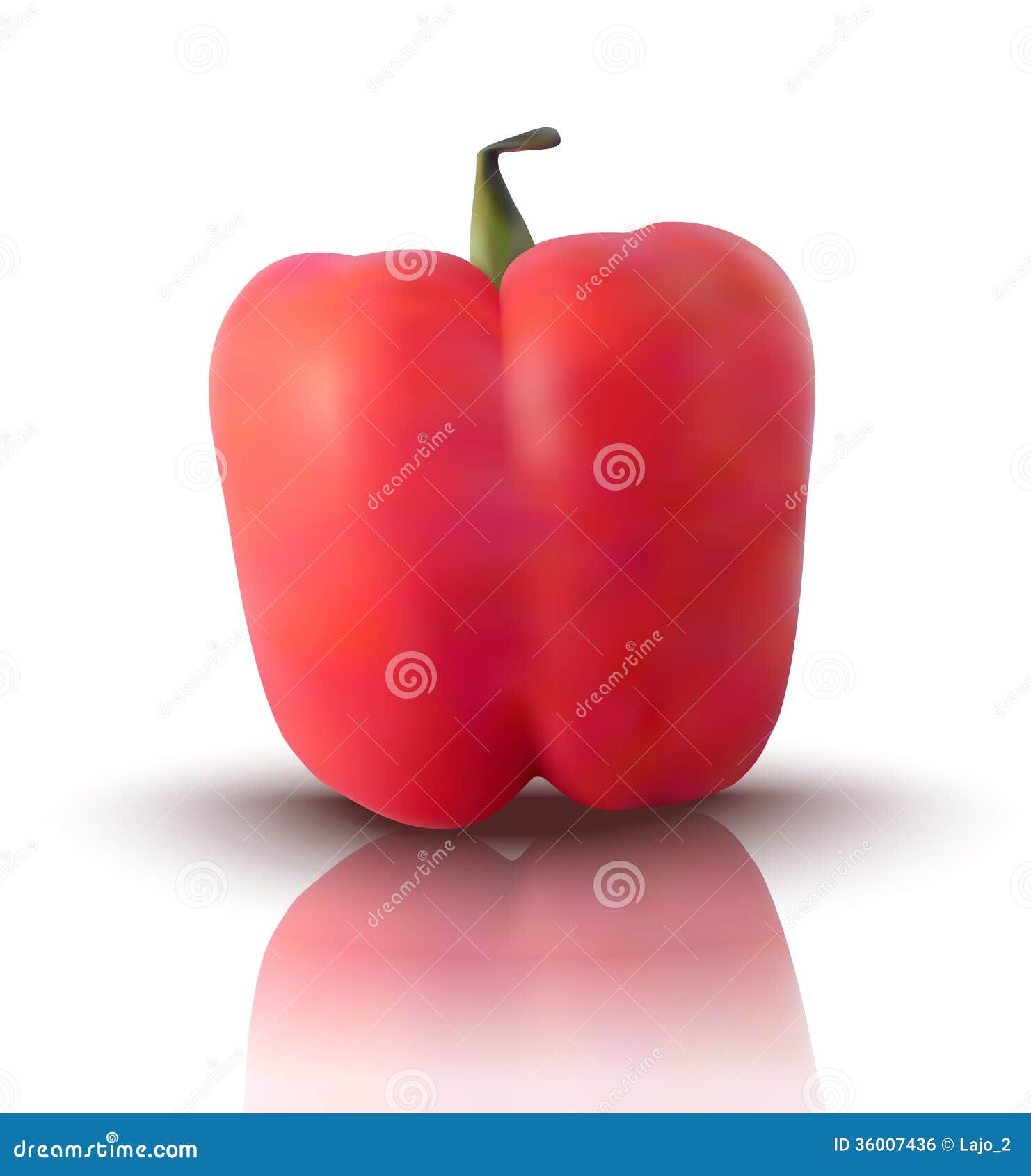 Vector rode groene paprika vector illustratie. Illustration of diëet ...