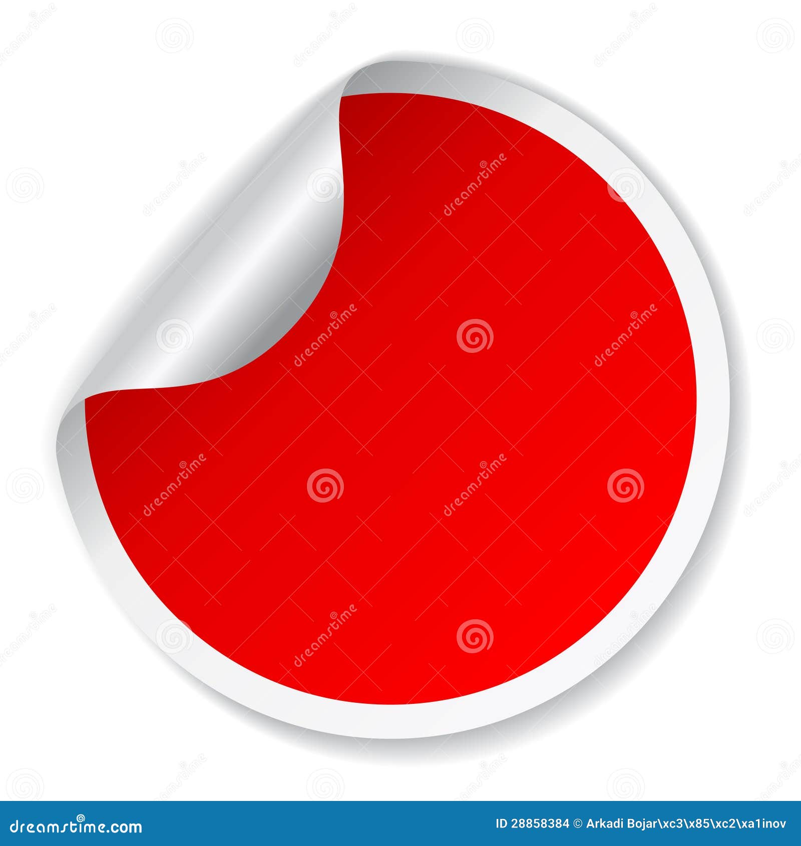 Vector rode ronde sticker stock illustratie. Illustration of informatie ...