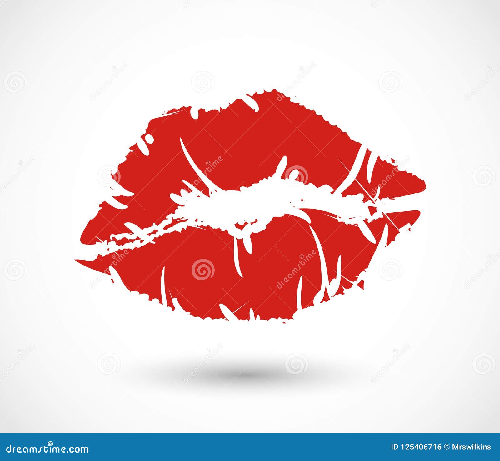 Vector Rojo Hermoso Del Icono De Los Labios Ilustración del Vector ...