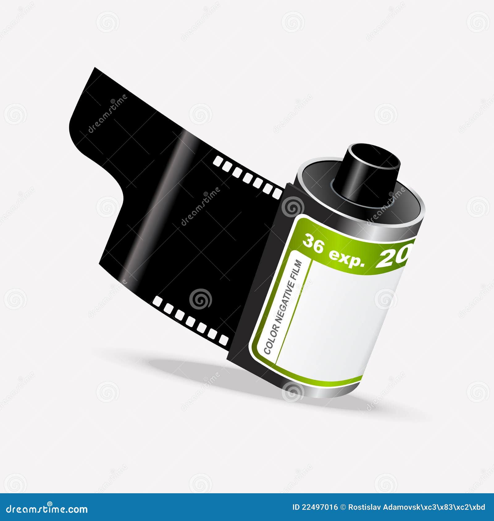 Vector Roll of Camera Film stock vector. Illustration of white - 22497016