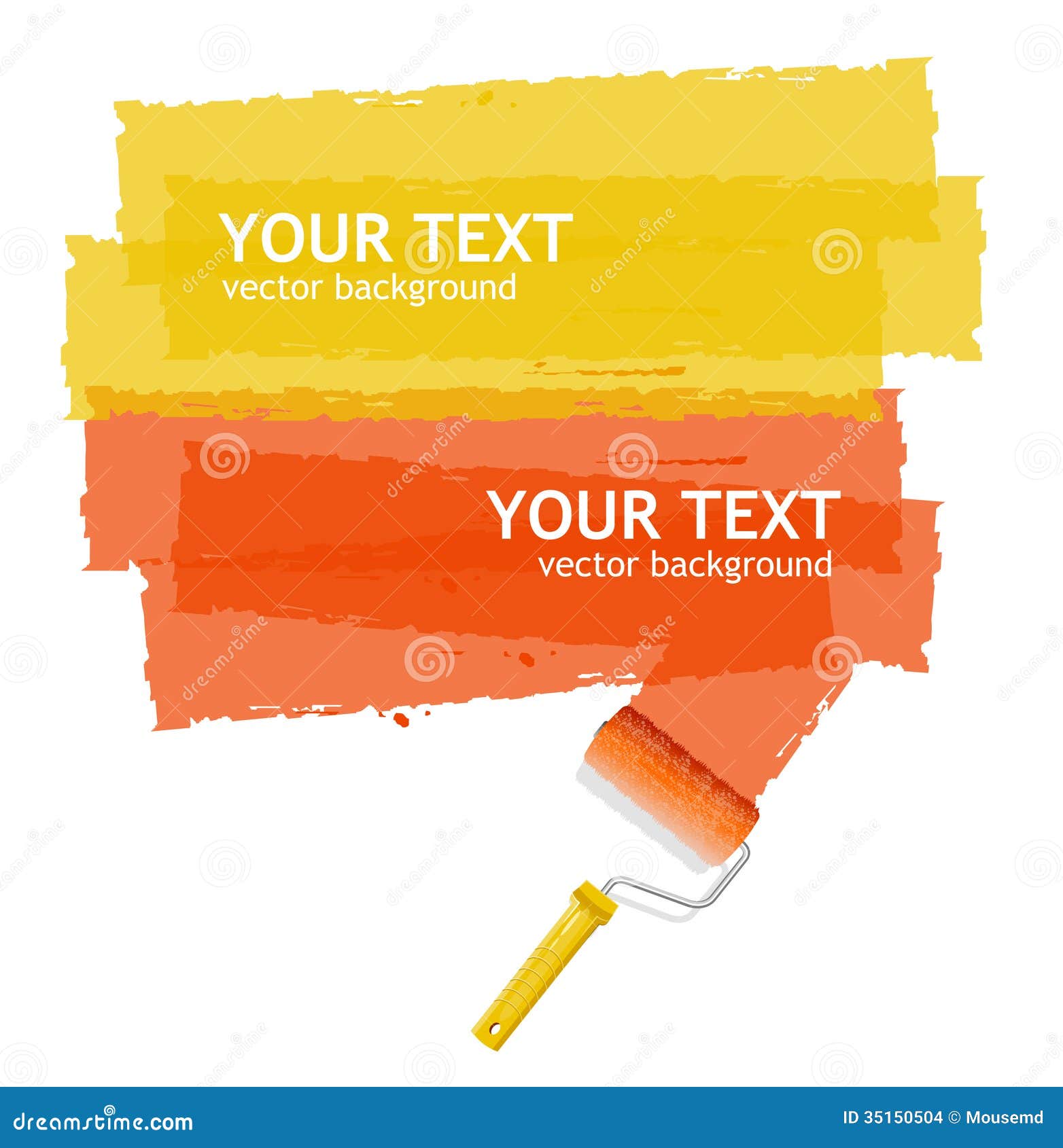 Vector Roller Brush Background for Text Stock Vector - Illustration of ...