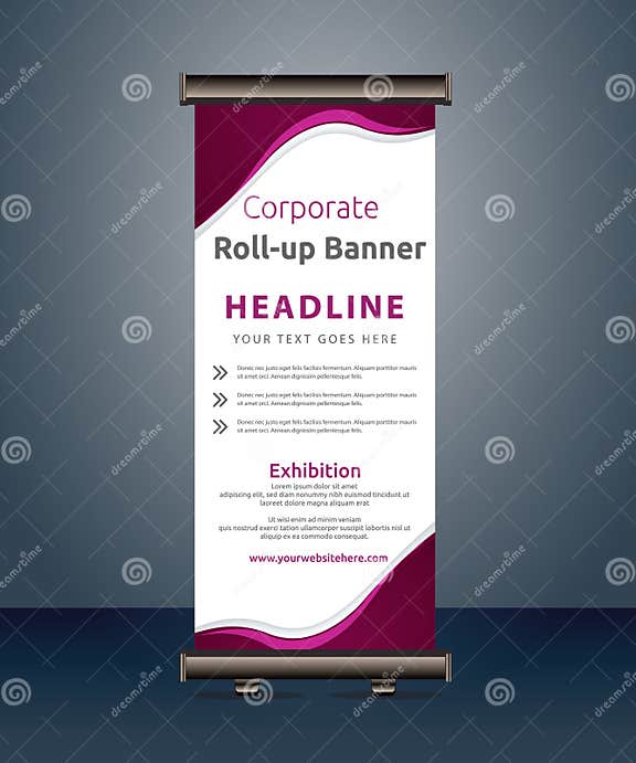 Vector Rollup Banners Template with Business Presentation Design ...