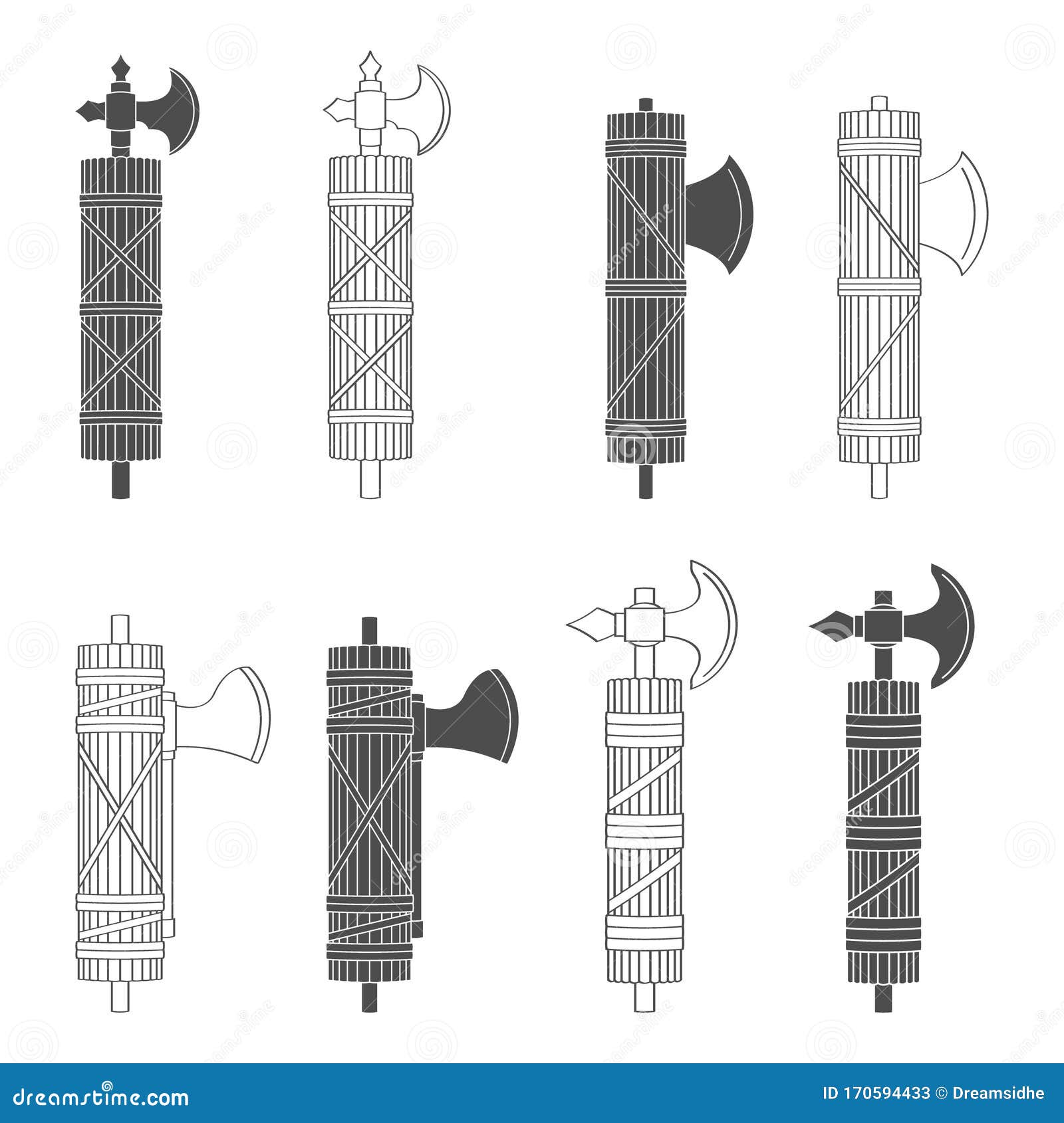 Vector Roman Fasces stock vector. Illustration of fascesn - 170594433