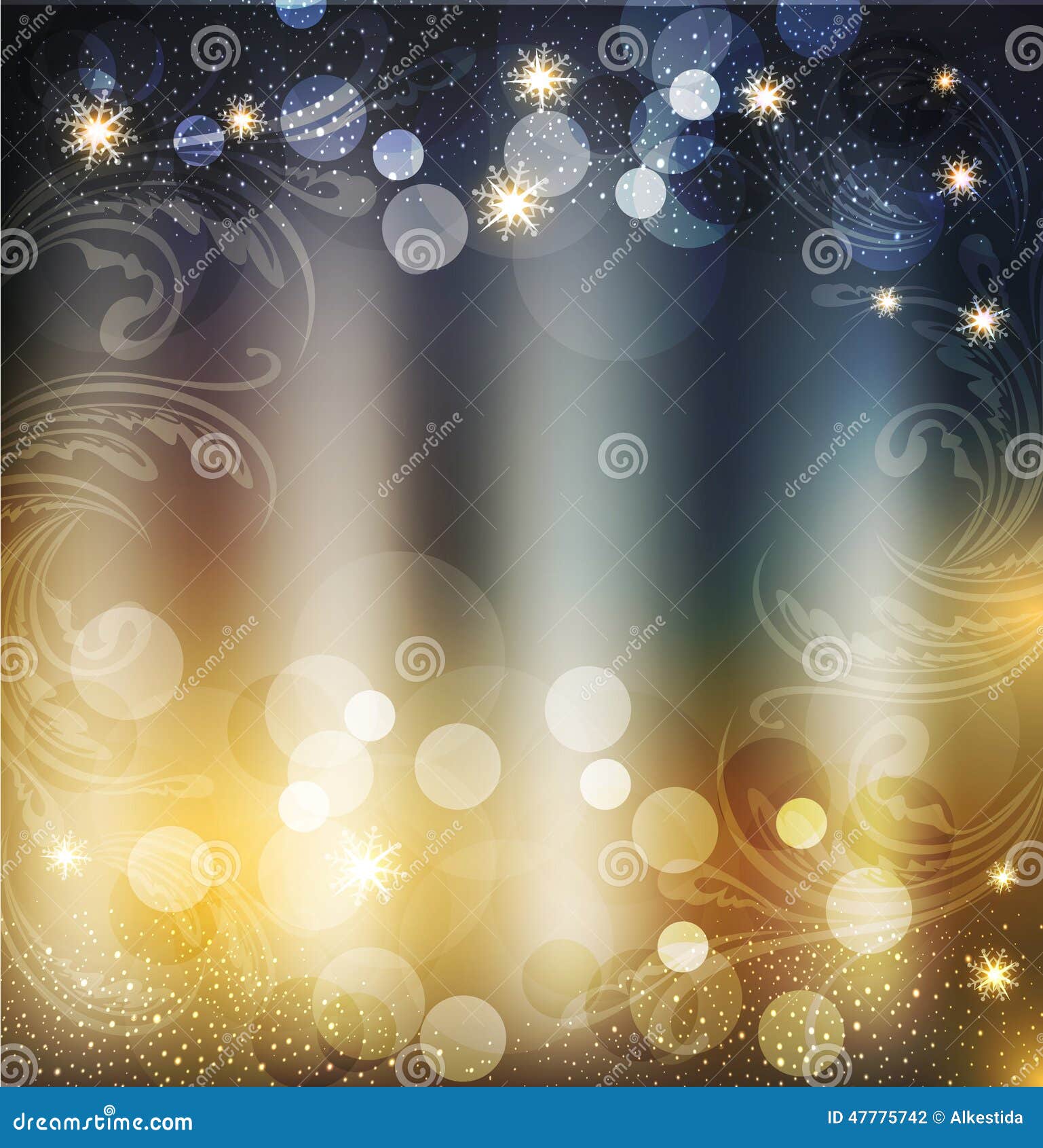 Vector Romantic Christmas Holiday Background with Snowflakes Stock ...