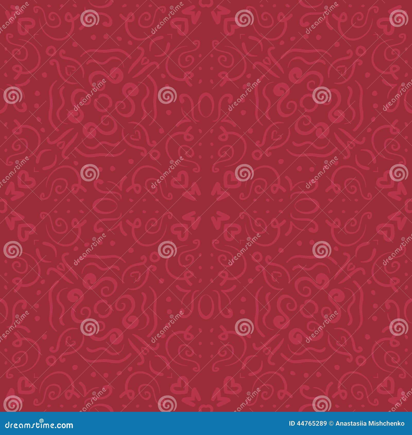 Vector Romantic Dark Red Seamless Pattern Stock Vector - Illustration ...