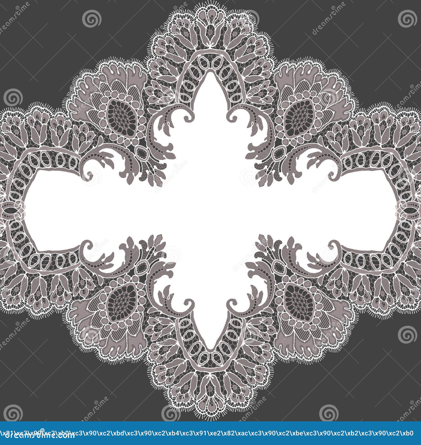 Vector Lace Romantic Classic Frame. Stock Vector - Illustration of ...