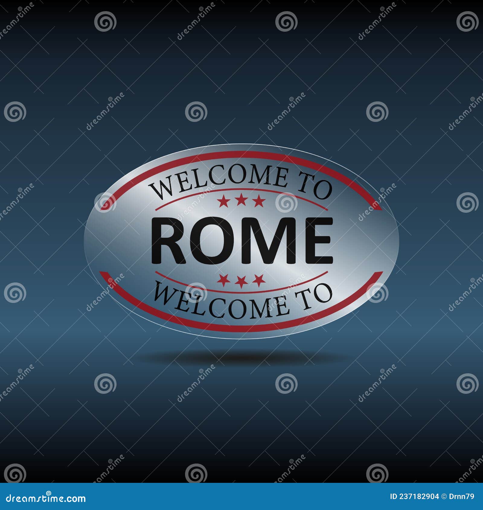 Vector Rome Glossy Badge on a White Background Stock Vector ...