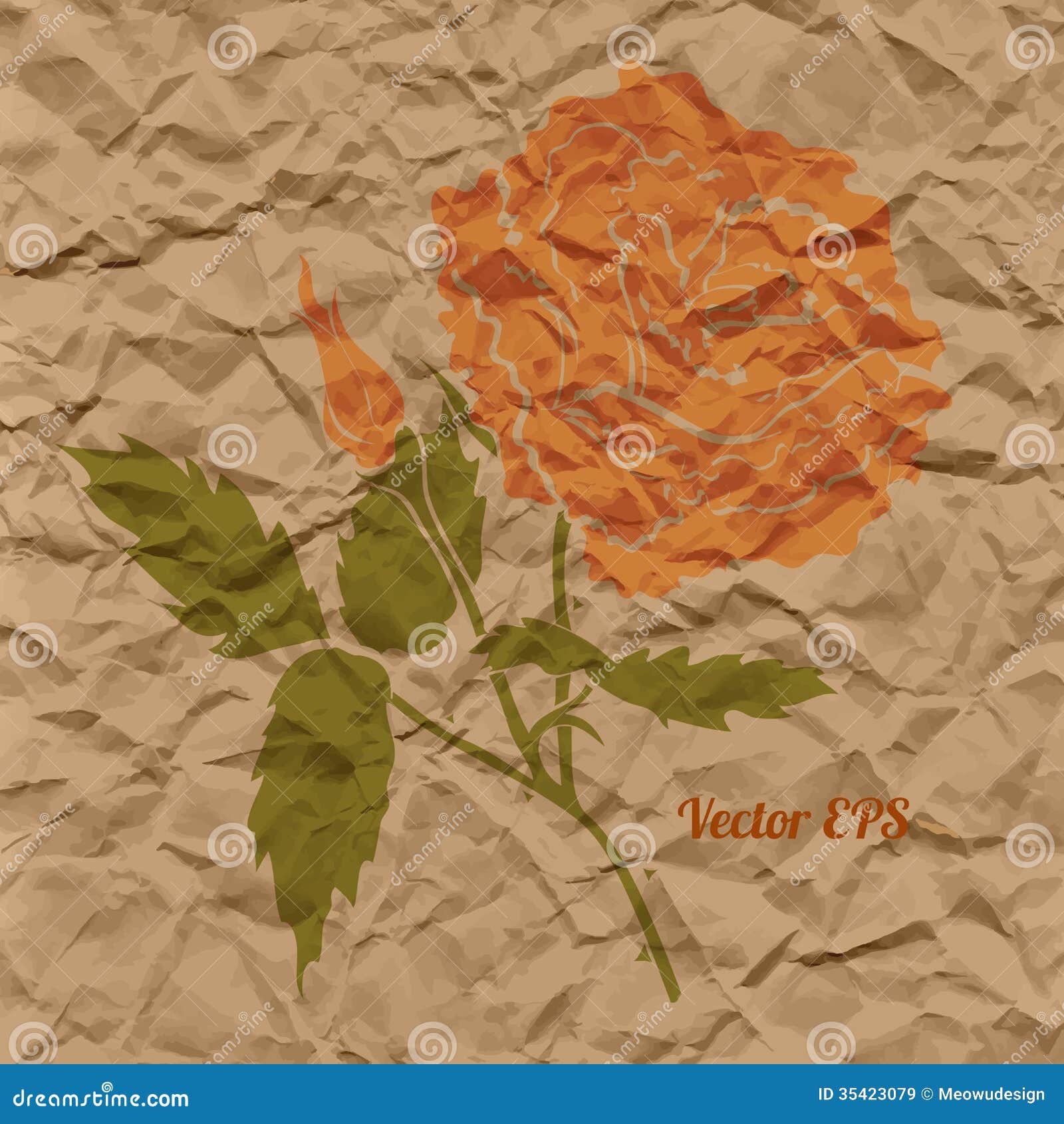 Vector Rood Nam, Gevouwen Document Toe Vector Illustratie ...