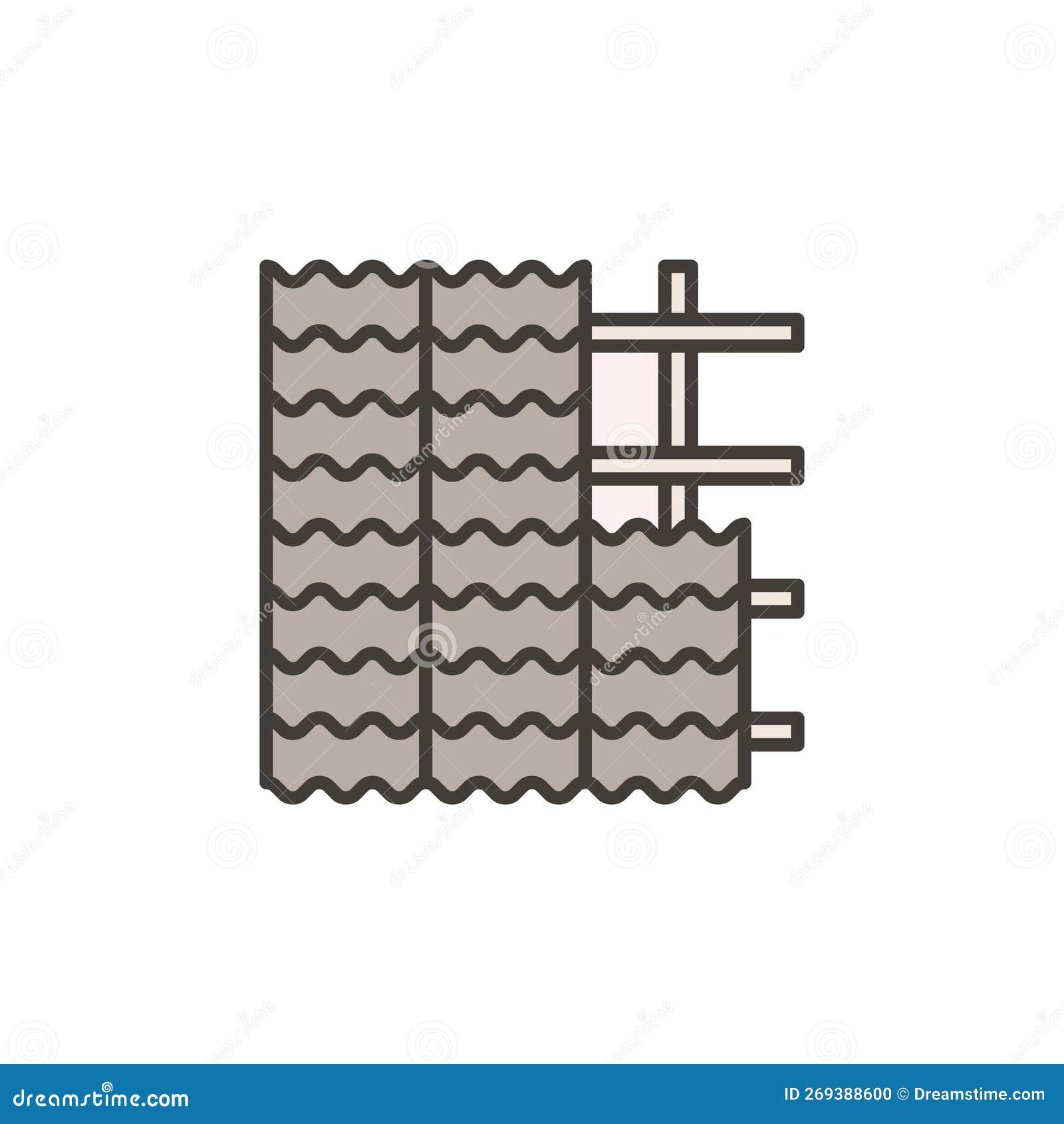 Vector Roof Installation Concept Colored Icon or Symbol Stock ...