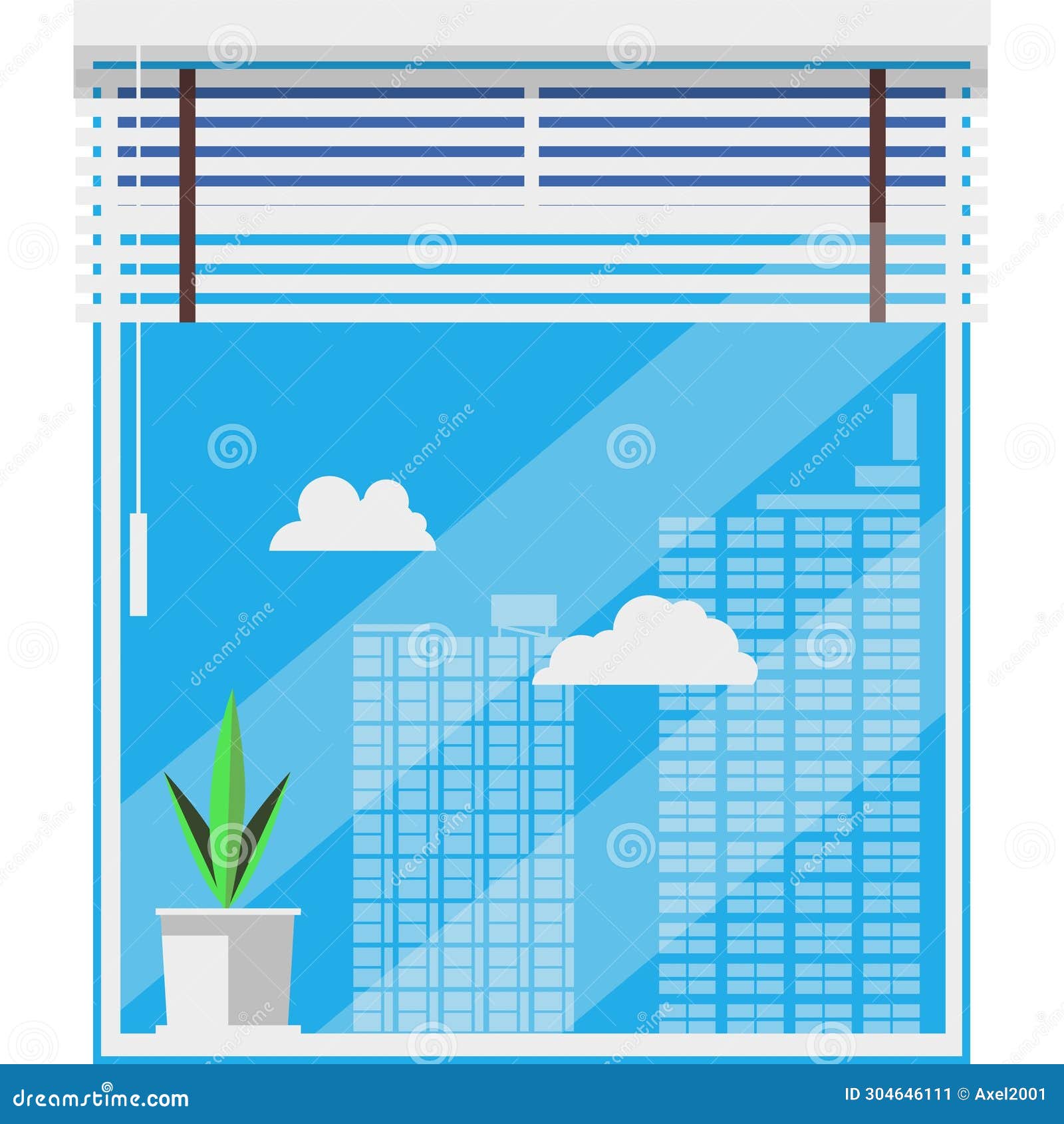 Vector Room Window Flat Business Office Interior Stock Illustration ...