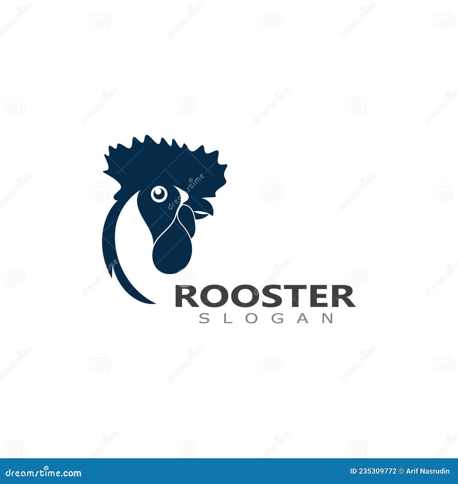 Vector Rooster Head Logo of Animal Design Template Stock Illustration ...
