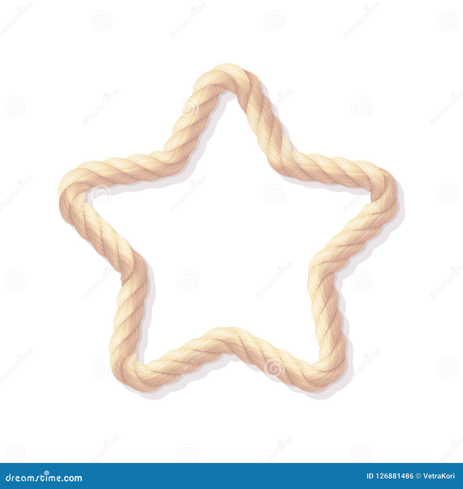 Vector Realistic Rope Frame Stock Vector - Illustration of concept ...
