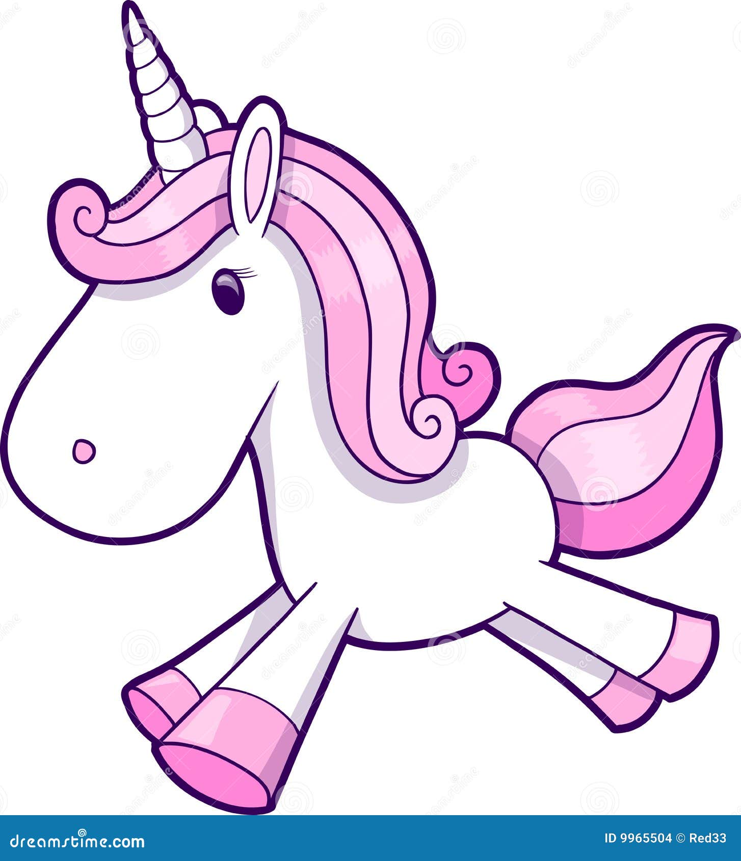 Vector Rosado Del Unicornio Ilustración del Vector - Ilustración de ...