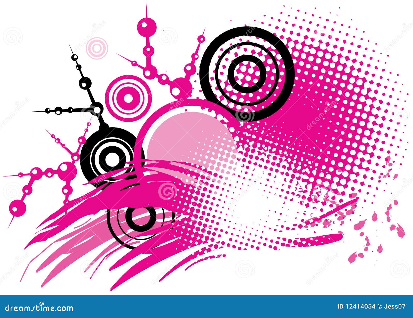 Vector rosado y negro stock de ilustración. Ilustración de oscuro ...