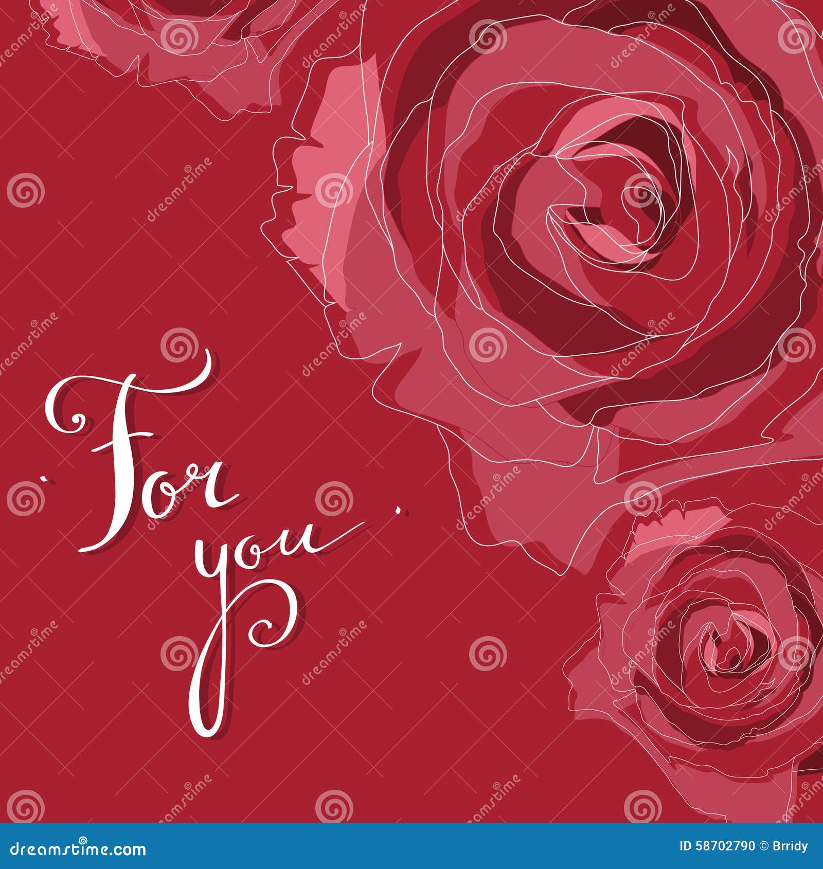 Vector Rose Background Template Stock Vector - Illustration of ...