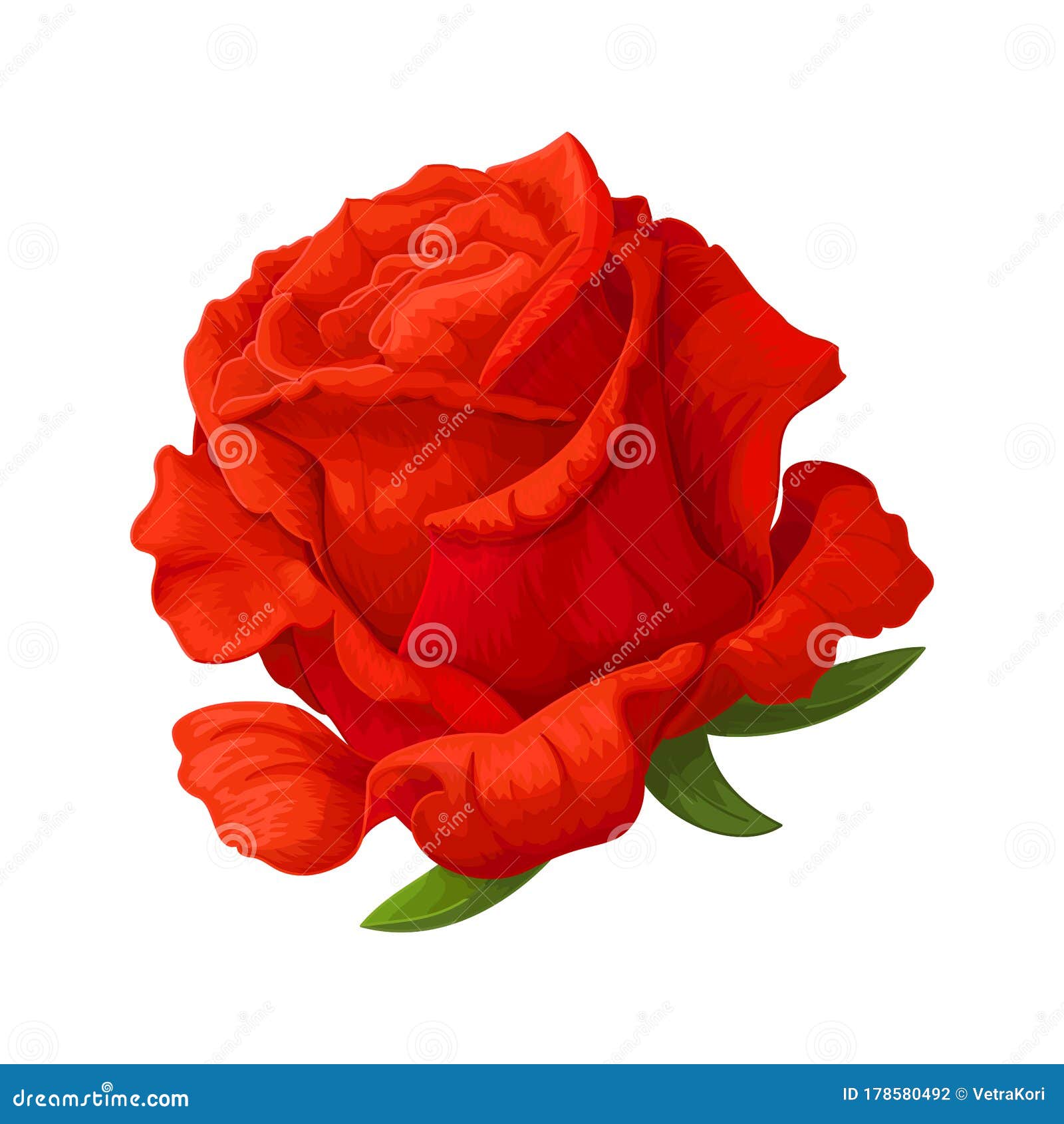 Vector Rose Flower Clip Art Stock Vector - Illustration of petal, light ...